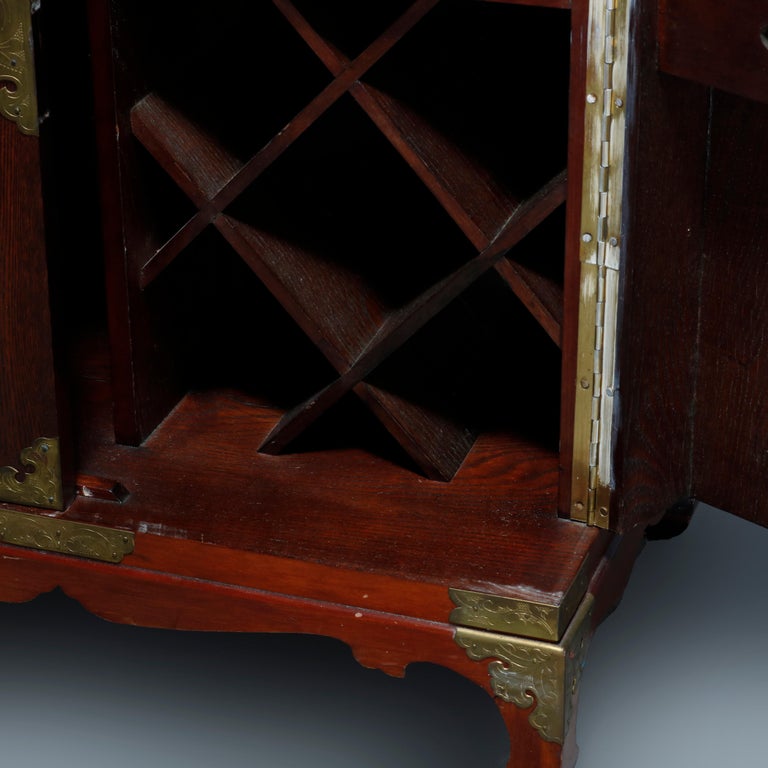 Antique Asian Mixed Wood and Brass Cellarette Cabinet, 20th Century at ...