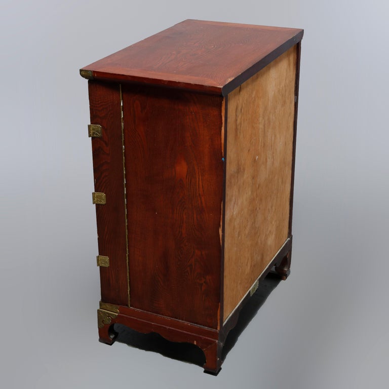 Antique Asian Mixed Wood and Brass Cellarette Cabinet, 20th Century at ...