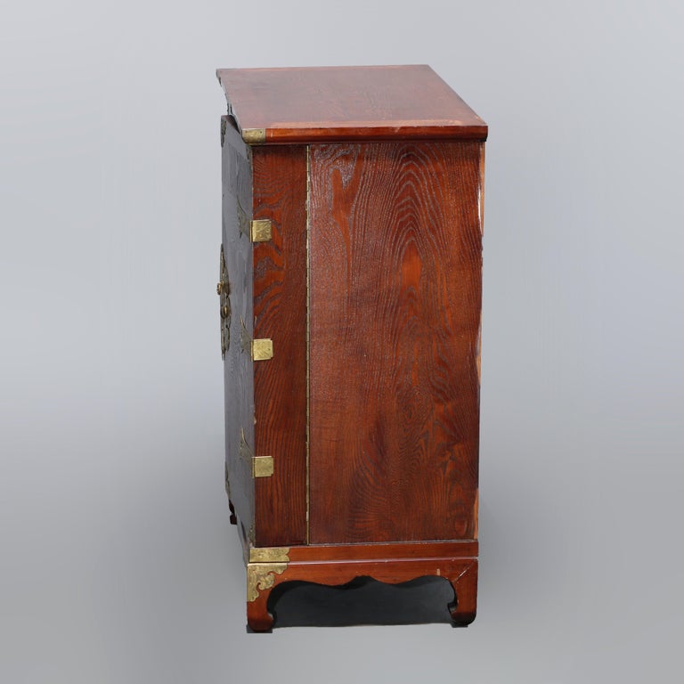 Antique Asian Mixed Wood and Brass Cellarette Cabinet, 20th Century at ...