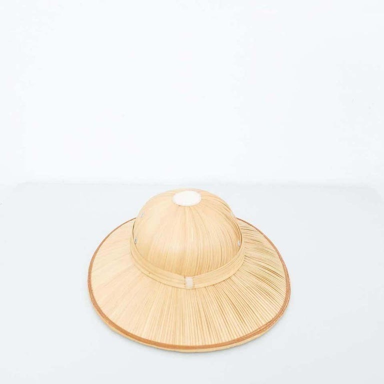 Antique Asian Rattan Hat, circa 1950 For Sale at 1stDibs