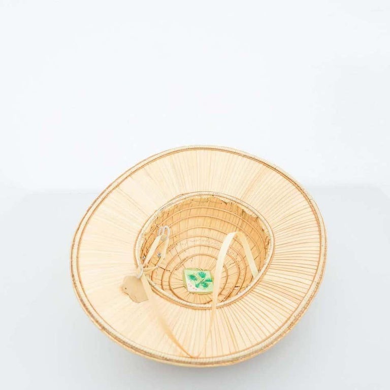 Antique Asian Rattan Hat, circa 1950 For Sale at 1stDibs