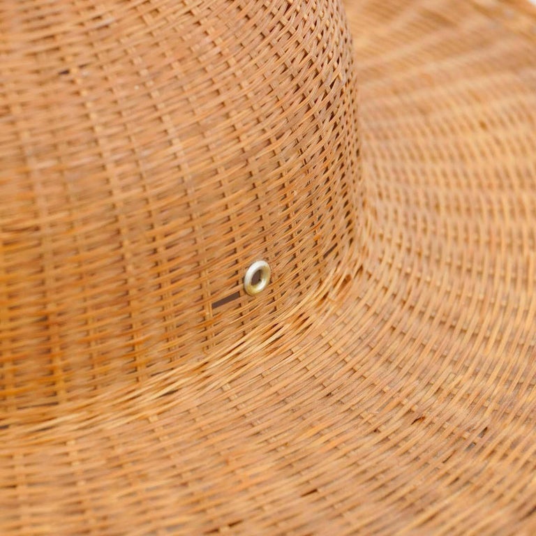 Antique Asian Rattan Hat, circa 1950 For Sale at 1stDibs