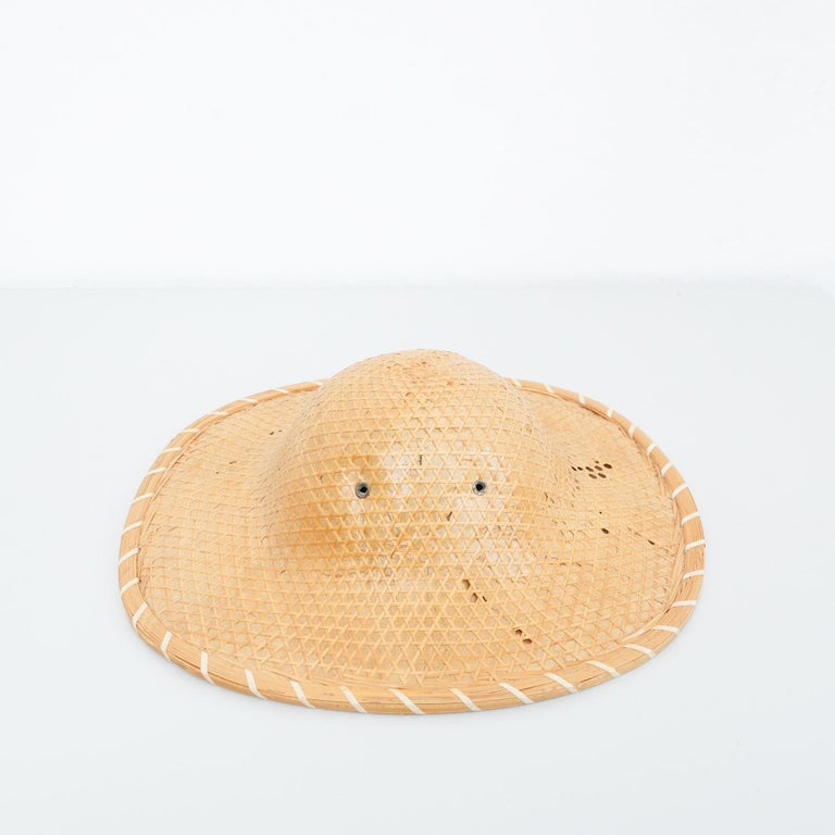 Antique Asian Rattan Hat, circa 1950 For Sale at 1stDibs