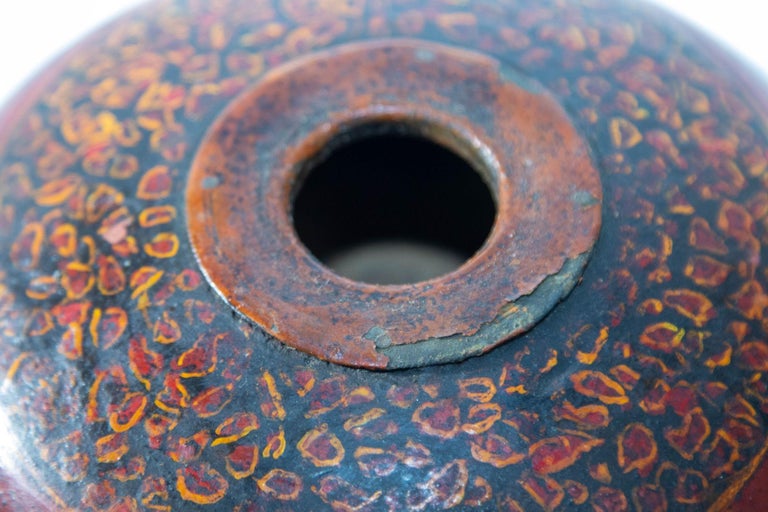 Antique Asian Wood Opium Container with Lid and Brass Pull For Sale at ...