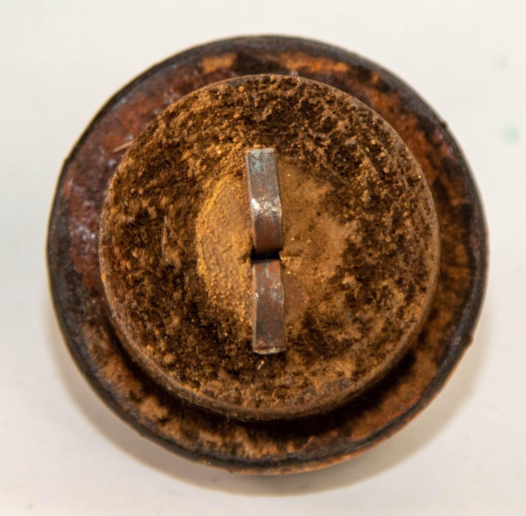 Antique Asian Wood Opium Container with Lid and Brass Pull For Sale at ...