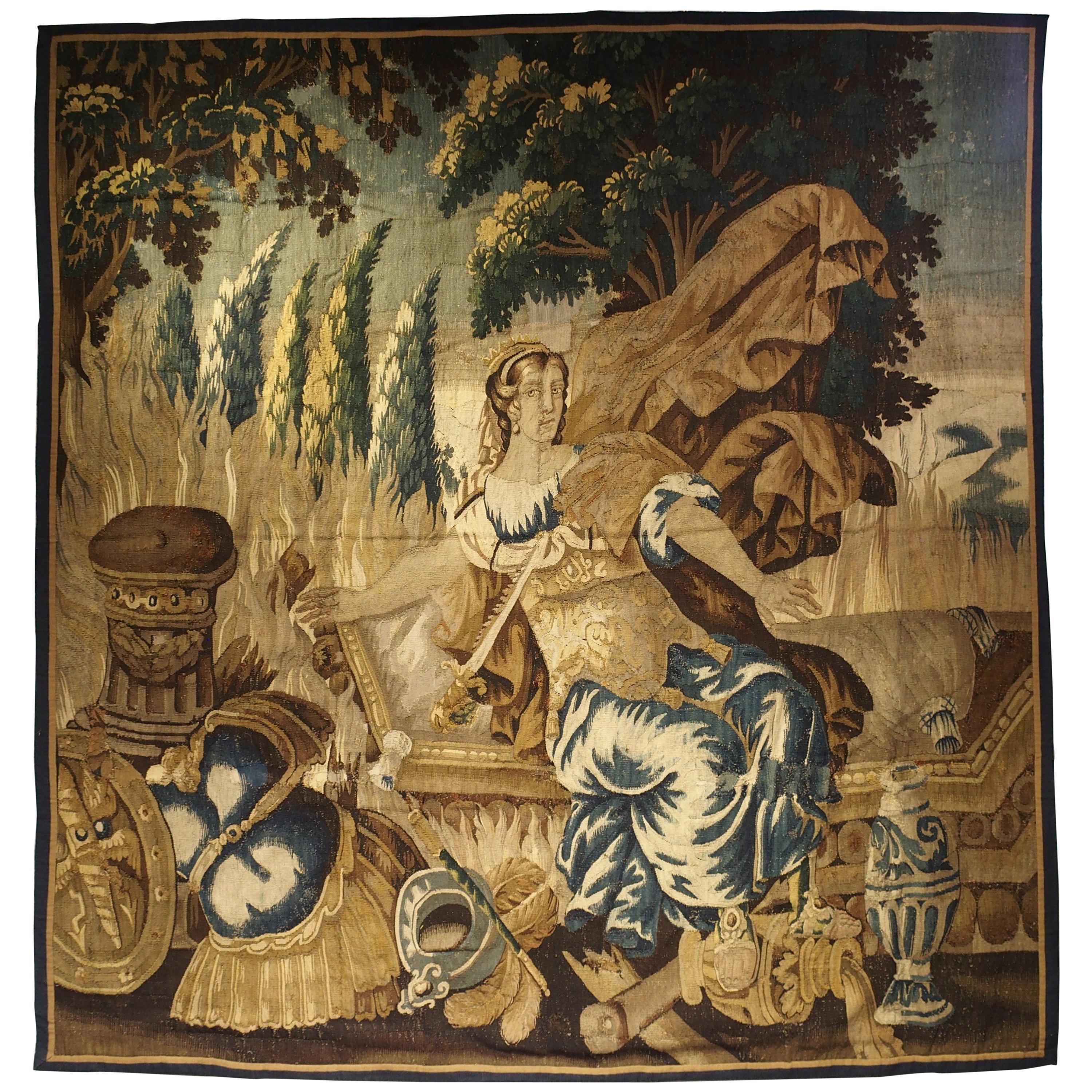 Antique Mughal "summer carpet" fragment at 1stDibs