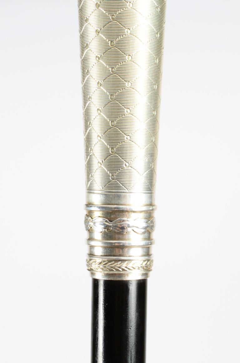 Antique Austrian Amethyst Sterling Silver Walking Stick Cane Adam ...