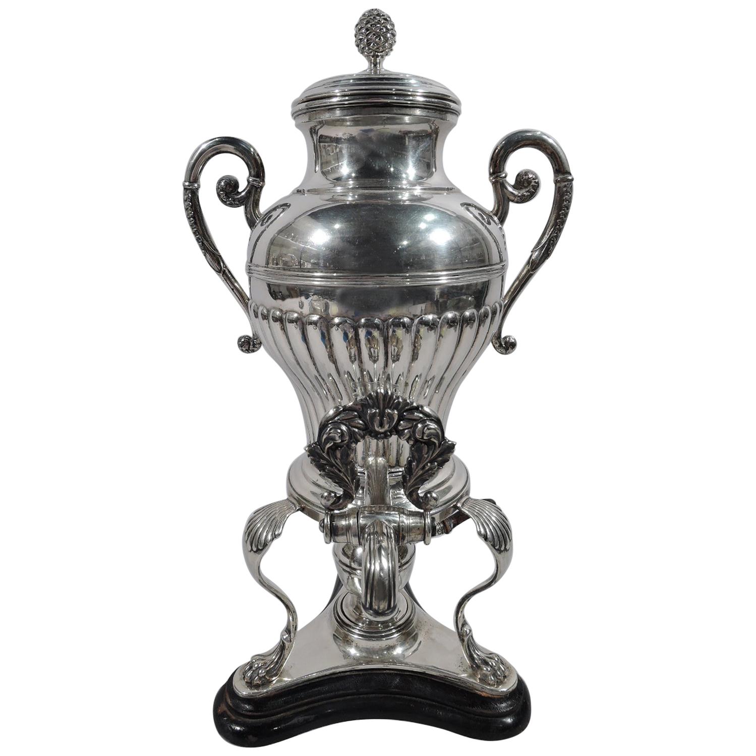 Antique Austrian Biedermeier Classical Silver Tea Urn For Sale at ...
