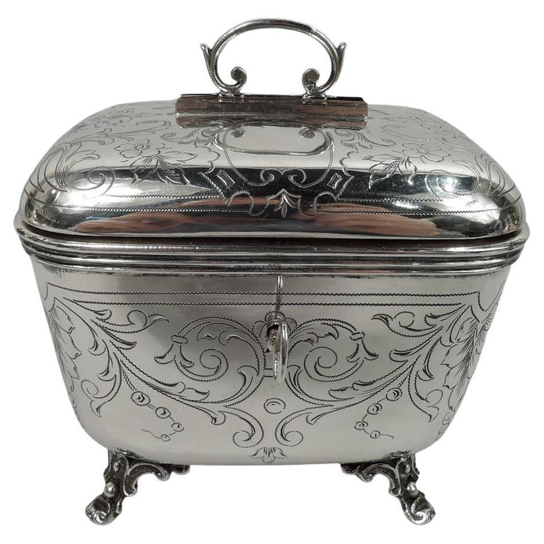 Antique Austrian Classical Silver Keepsake Casket Box For Sale at 1stDibs