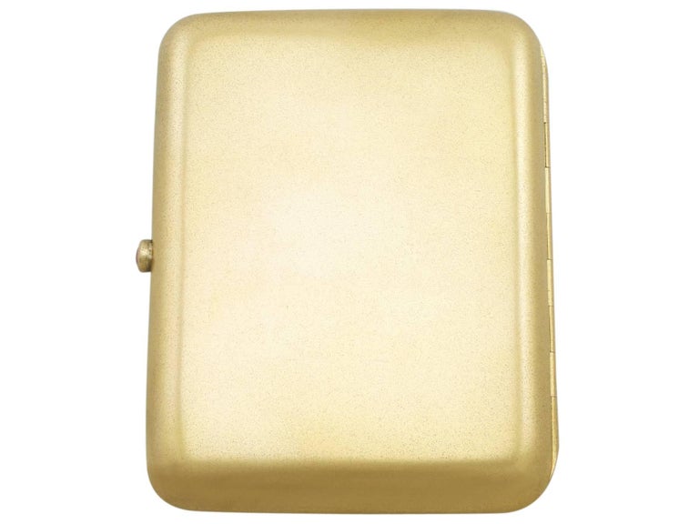 Antique Austrian Gemstone and Yellow Gold Cigarette Case at 1stDibs