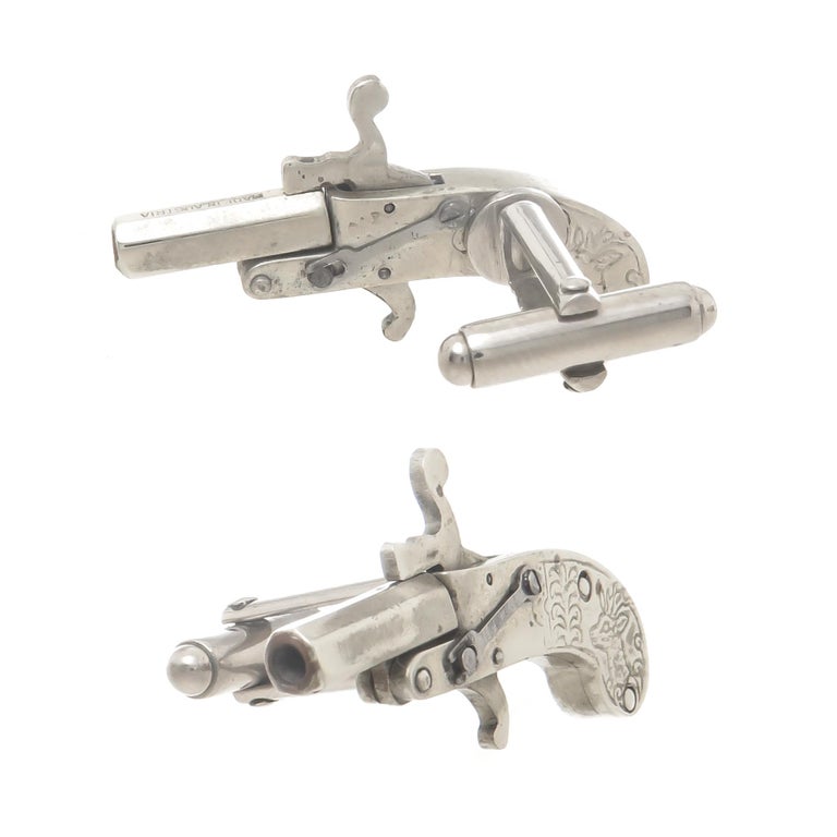 Antique Austrian Pistol Cufflinks at 1stDibs