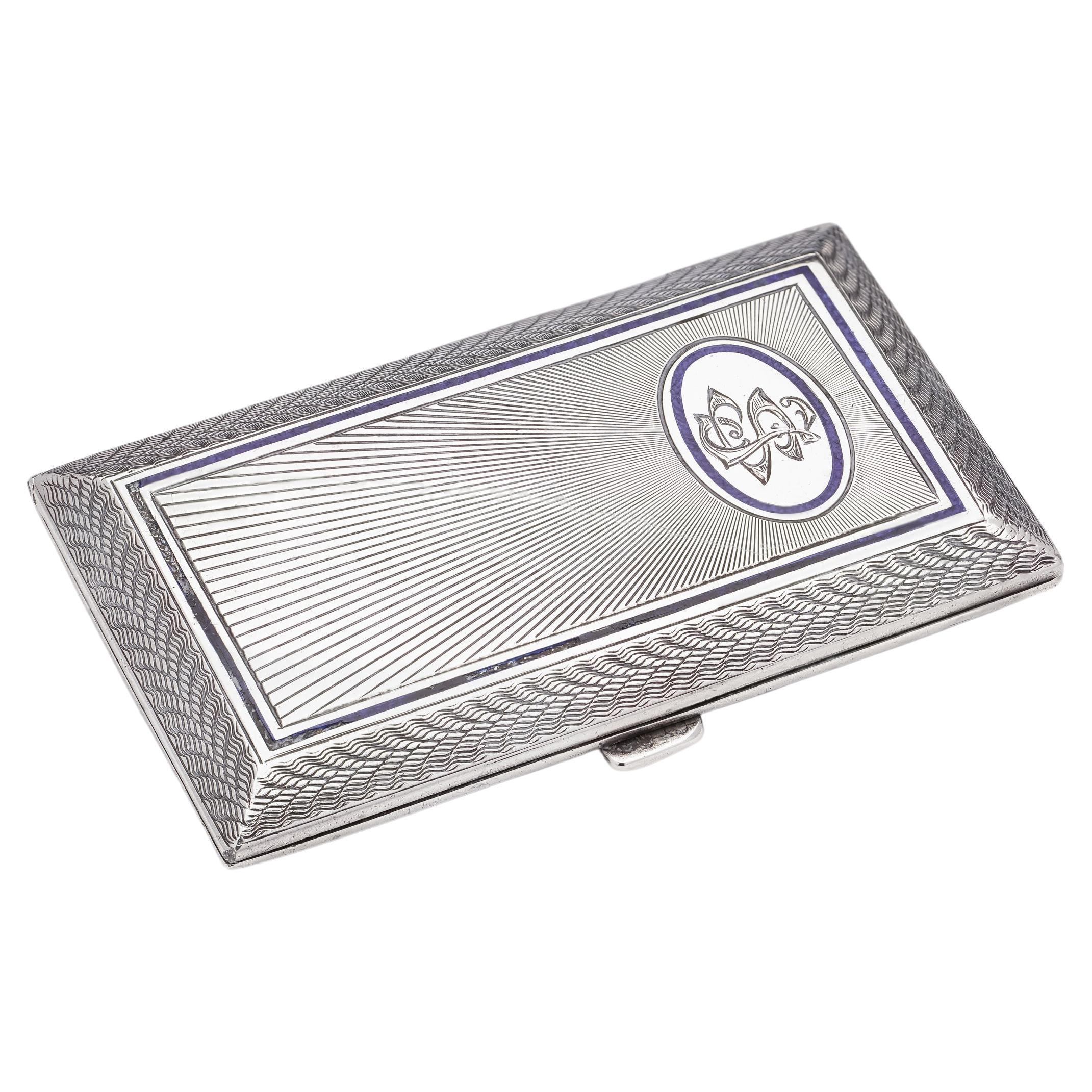 WMF "Metallwarenfabrik Straub and Schweizer" Art Novueau cigarette box ...