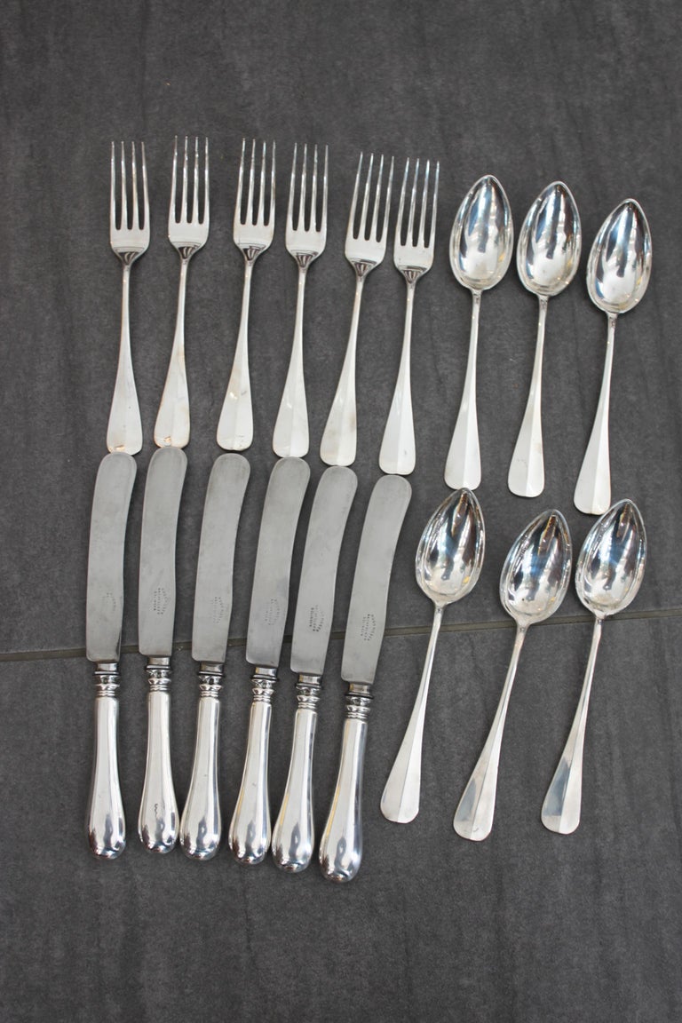 Antique austrian Sterling Silver Service for six persons For Sale at ...
