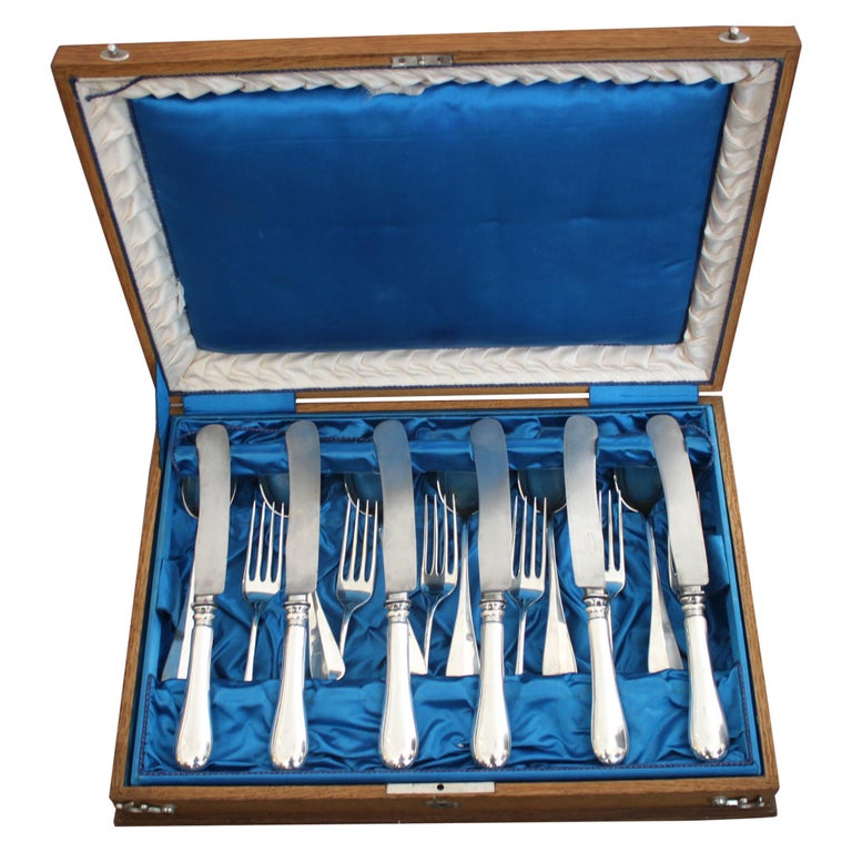 Antique austrian Sterling Silver Service for six persons For Sale at ...