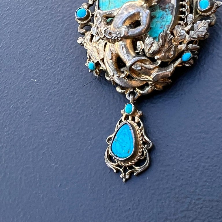 Antique Austro Hungarian Angel Cherub Silver Renaissance Pendant For ...