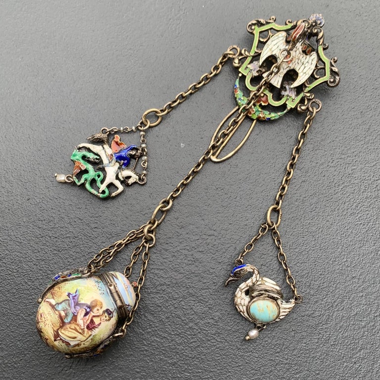 Austro Hungarian Renaissance Rev Silver Enamel Perfume pomander ...