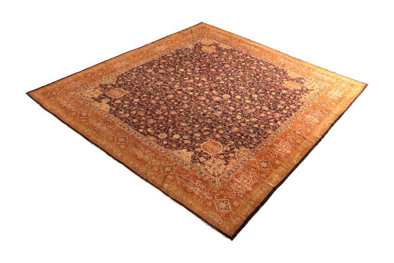 Antique Axminster Style Rug, Hand Knotted Wool, Beige Floral by Rug and ...