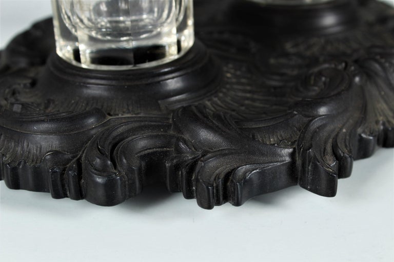 Antique Bakelite Inkwell and Pen Tray with Glass Inserts, circa 1920 ...