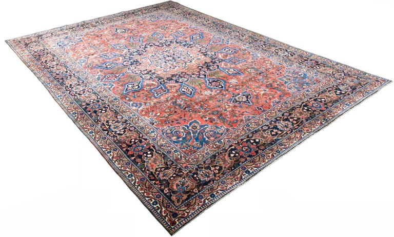 Antique Bakhtiar Carpet For Sale at 1stDibs