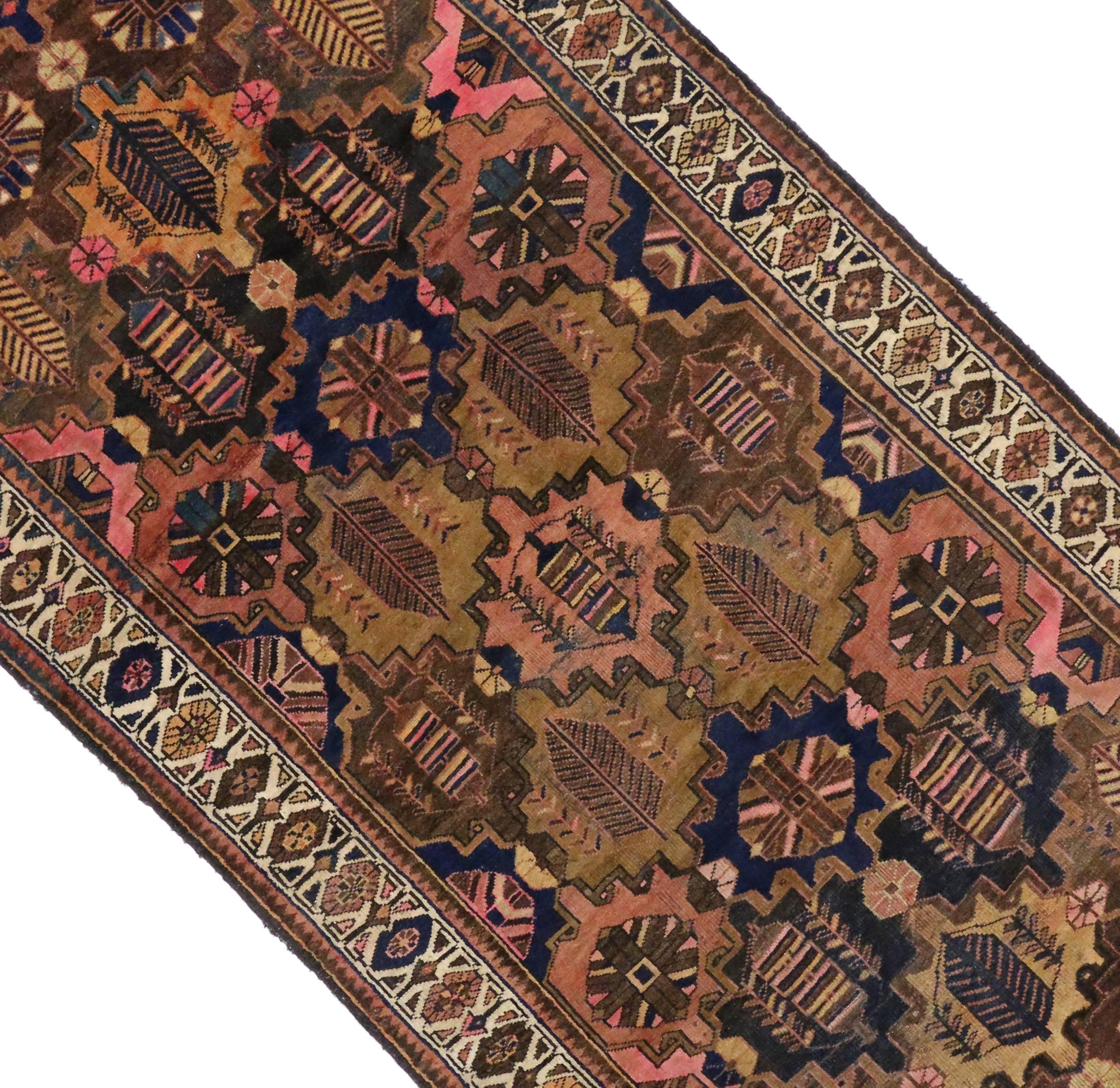 Antique Bakhtiari Area Rug with Four Seasons Garden Design at 1stDibs ...