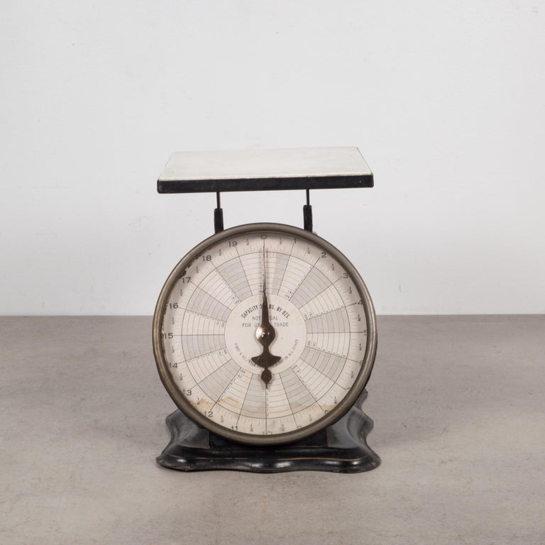 Antique Balance Scale with Porcelain Top, circa 1906 For Sale at 1stDibs