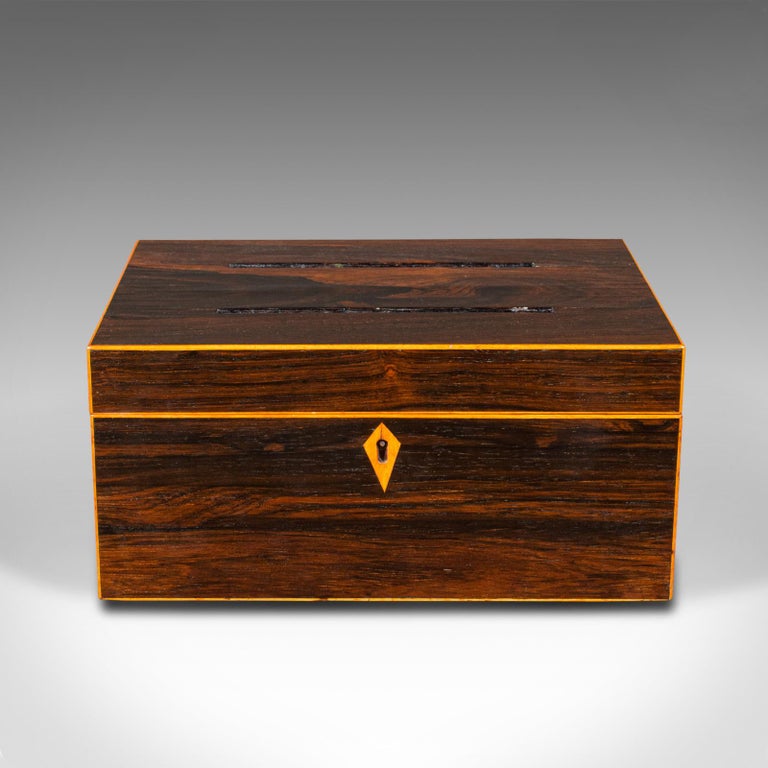Antique Ballot Box, English, Rosewood, Inlaid, Voting, Post, Victorian ...