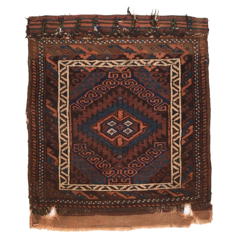 Antique Balouch Back Face Rug For Sale at 1stDibs