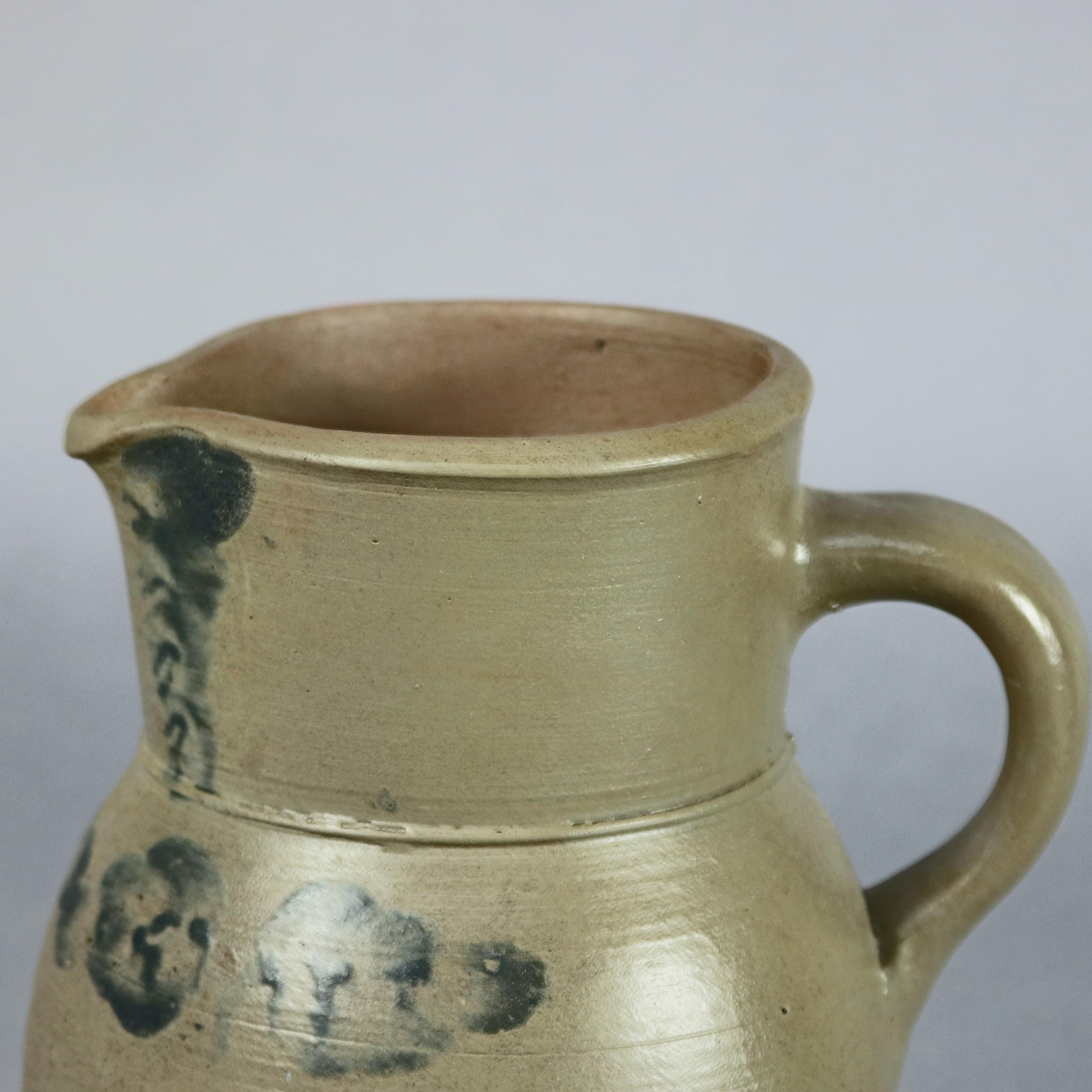 Antique Baltimore Peter Herman Blue Decorated Stoneware Batter Jug ...