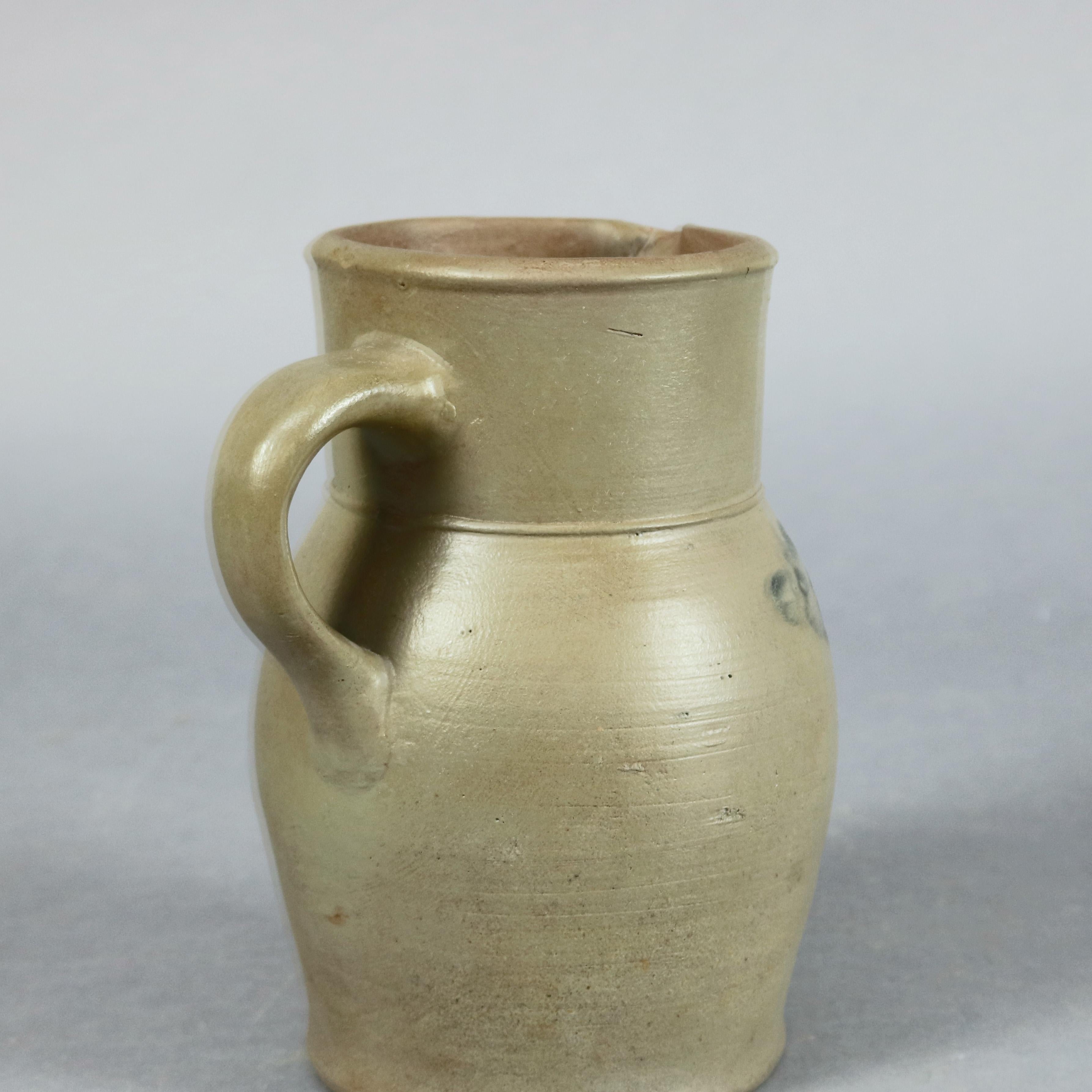 Antique Baltimore Peter Herman Blue Decorated Stoneware Batter Jug ...