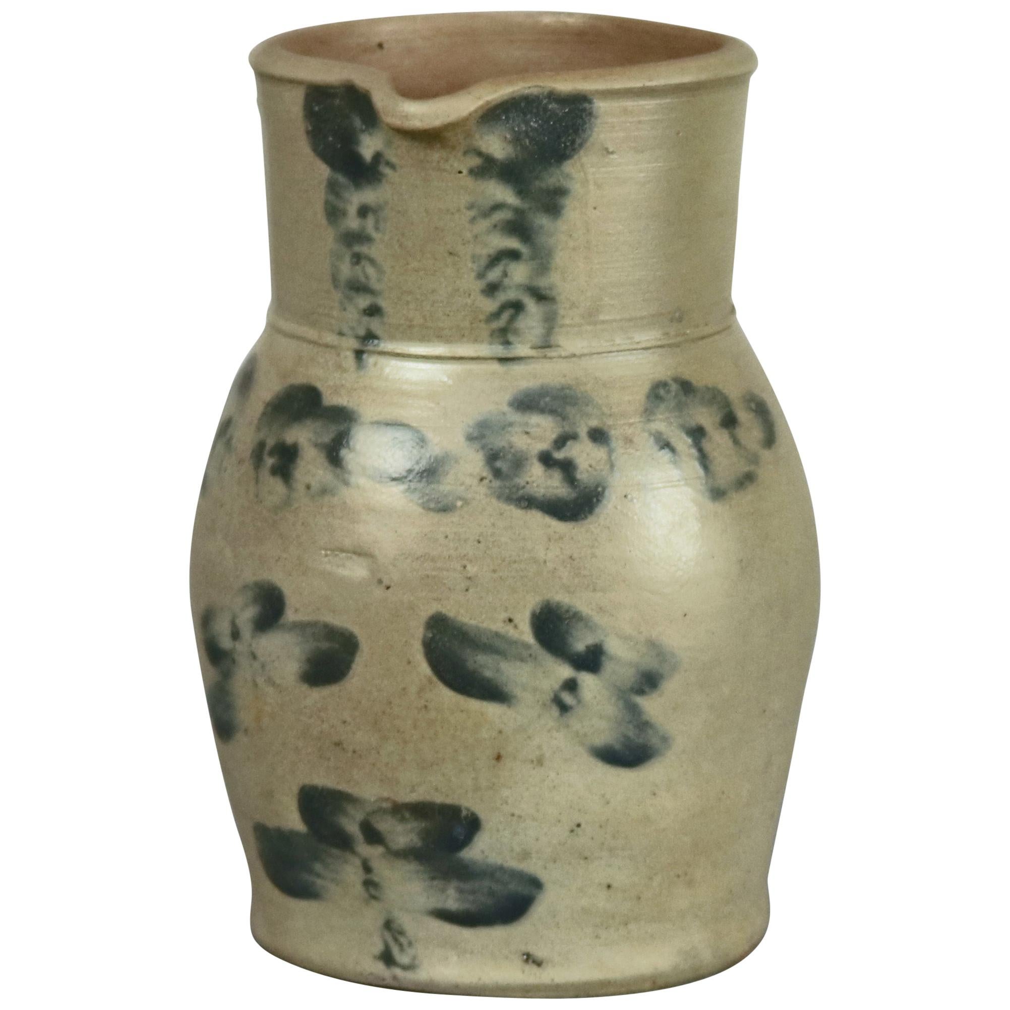 Antique Baltimore Peter Herman Blue Decorated Stoneware Batter Jug ...