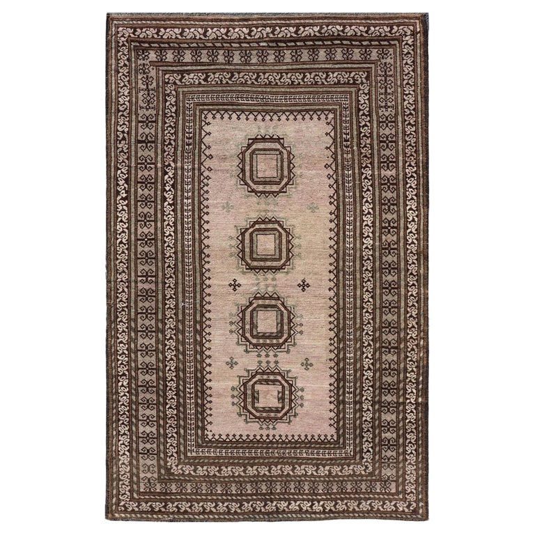 Antique Baluch Tribal Rug with All-Over Geometric Diamond Medallion ...