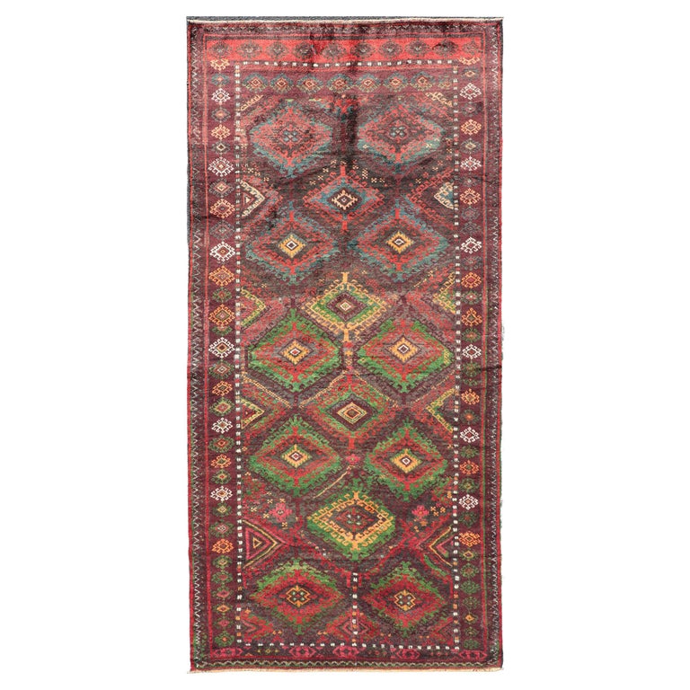 Antique Baluch Tribal Rug with All-Over Geometric in Colorful Design ...