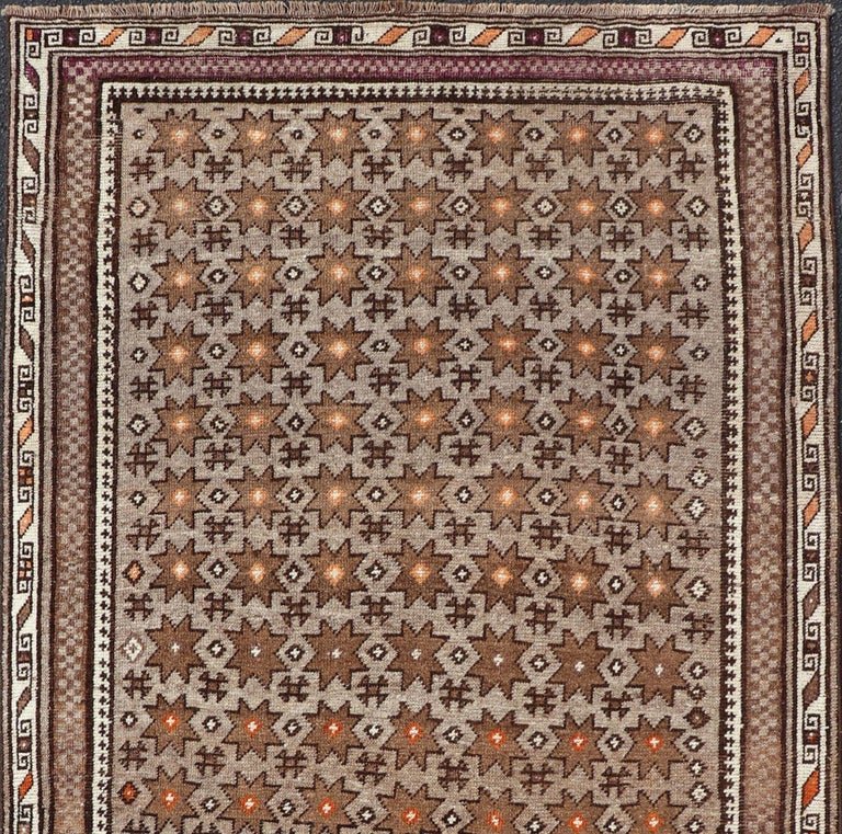 Antique Baluch Tribal Rug with Allover Geometric Diamond Design on a ...