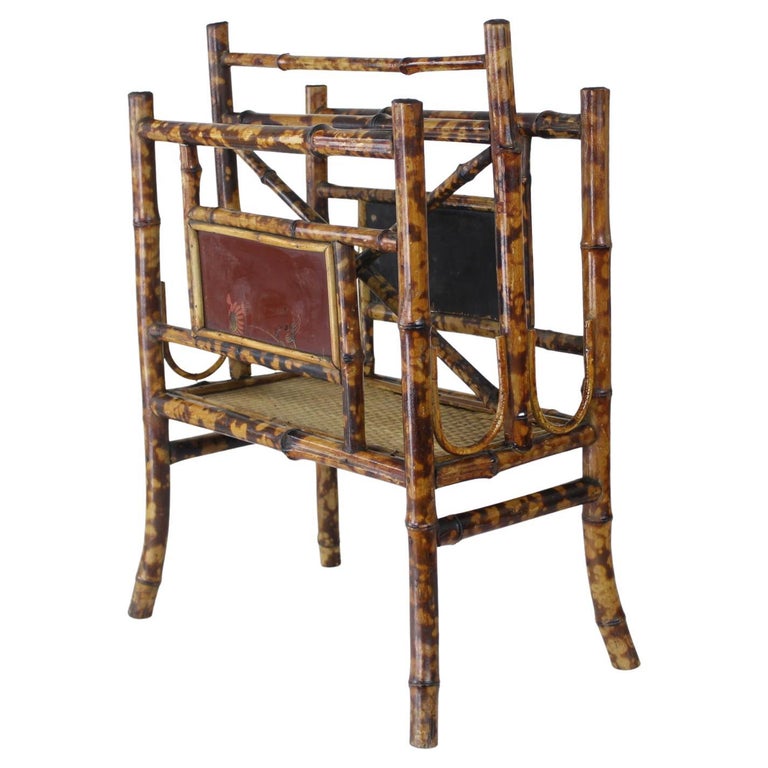 Antique Bamboo Paper Rack or Canterbury For Sale at 1stDibs | paper racks