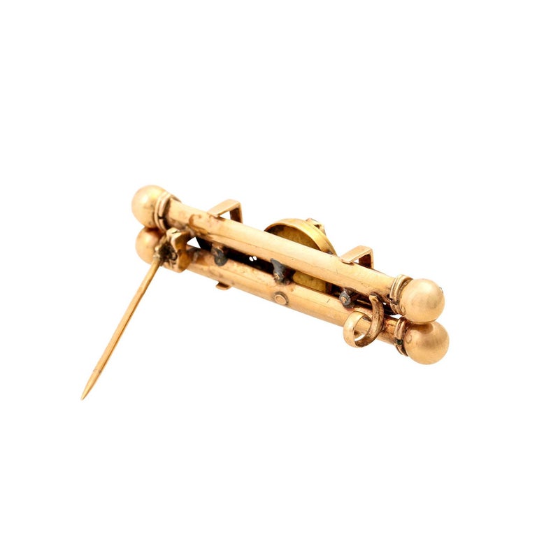 Antique Bar Brooch Around 1880 For Sale at 1stDibs