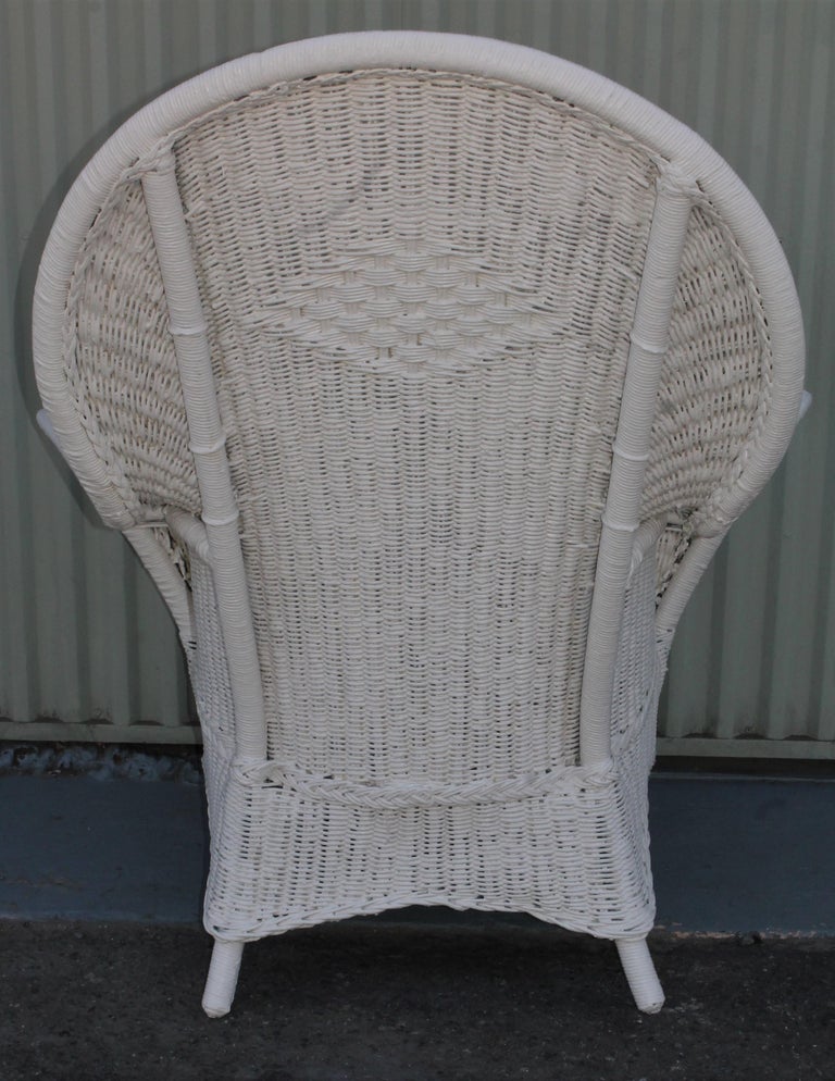 Antique Bar Harbor Wicker Fan Back Chair at 1stDibs | antique fan back ...