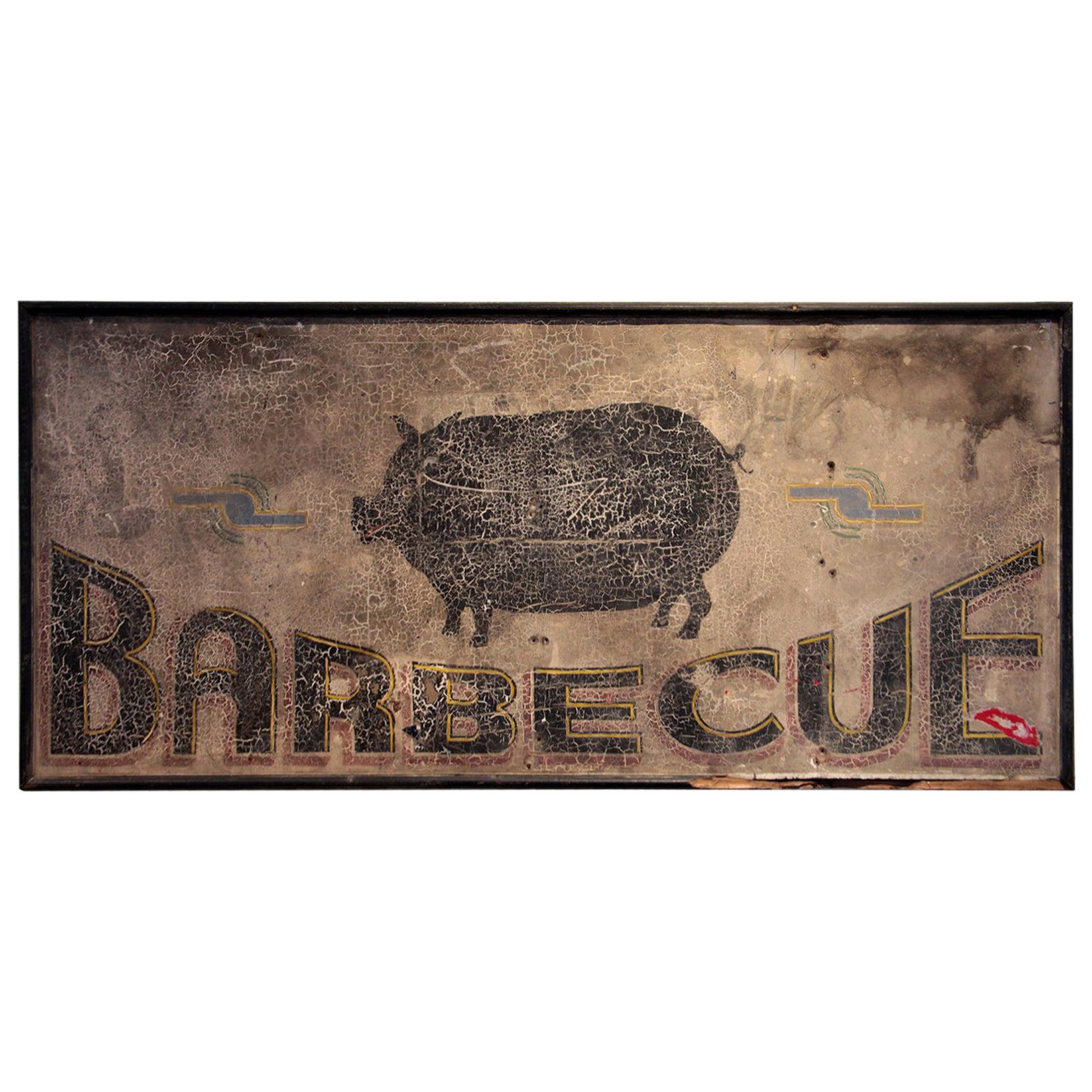 Antique Barbecue Sign at 1stDibs
