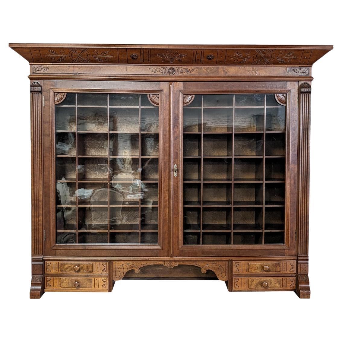 Antique Barber Shop Shaving Mug Rack For Sale at 1stDibs