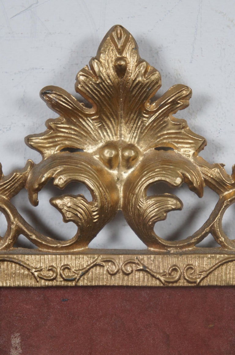 Antique Baroque Cast Iron Gilt Tabletop Picture Mirror Frame French ...