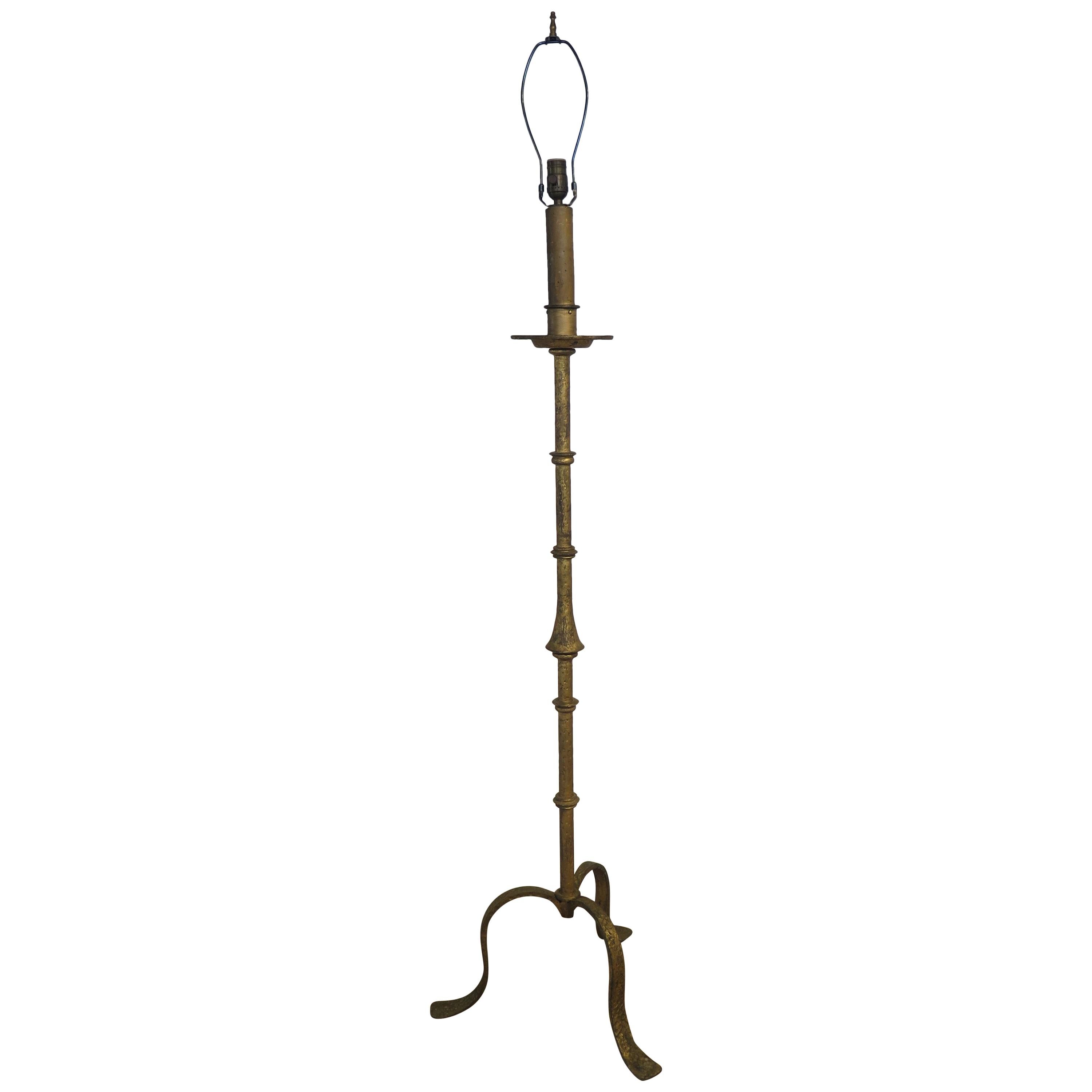 Antique Baroque Gilded Iron Torchiere at 1stDibs