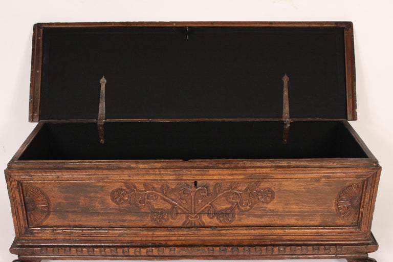 Antique Baroque Style Walnut Cassone at 1stDibs