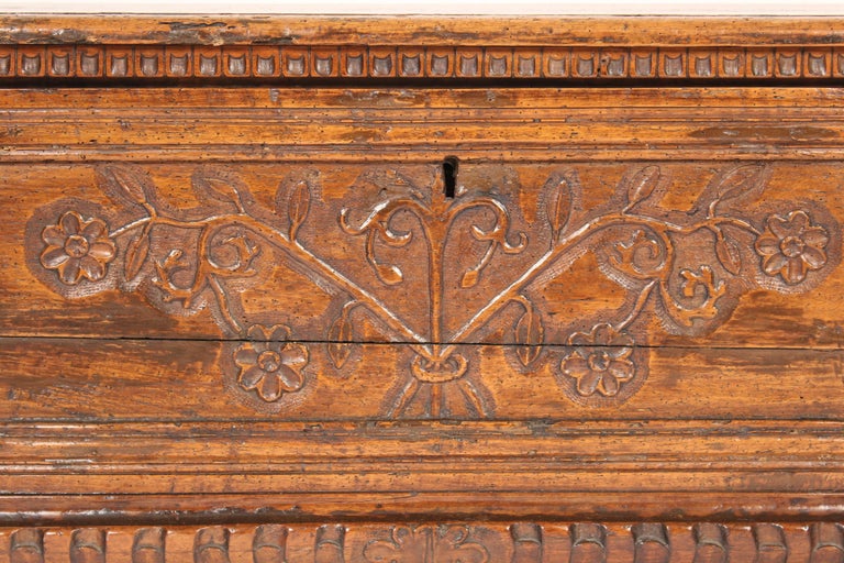 Antique Baroque Style Walnut Cassone at 1stDibs