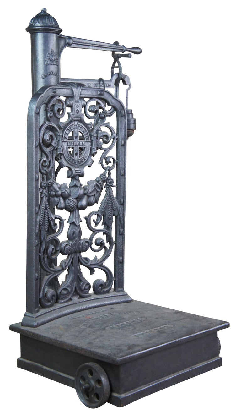 Antique Bartlett and Sons Cast Iron Industrial Platform Grain Feed ...