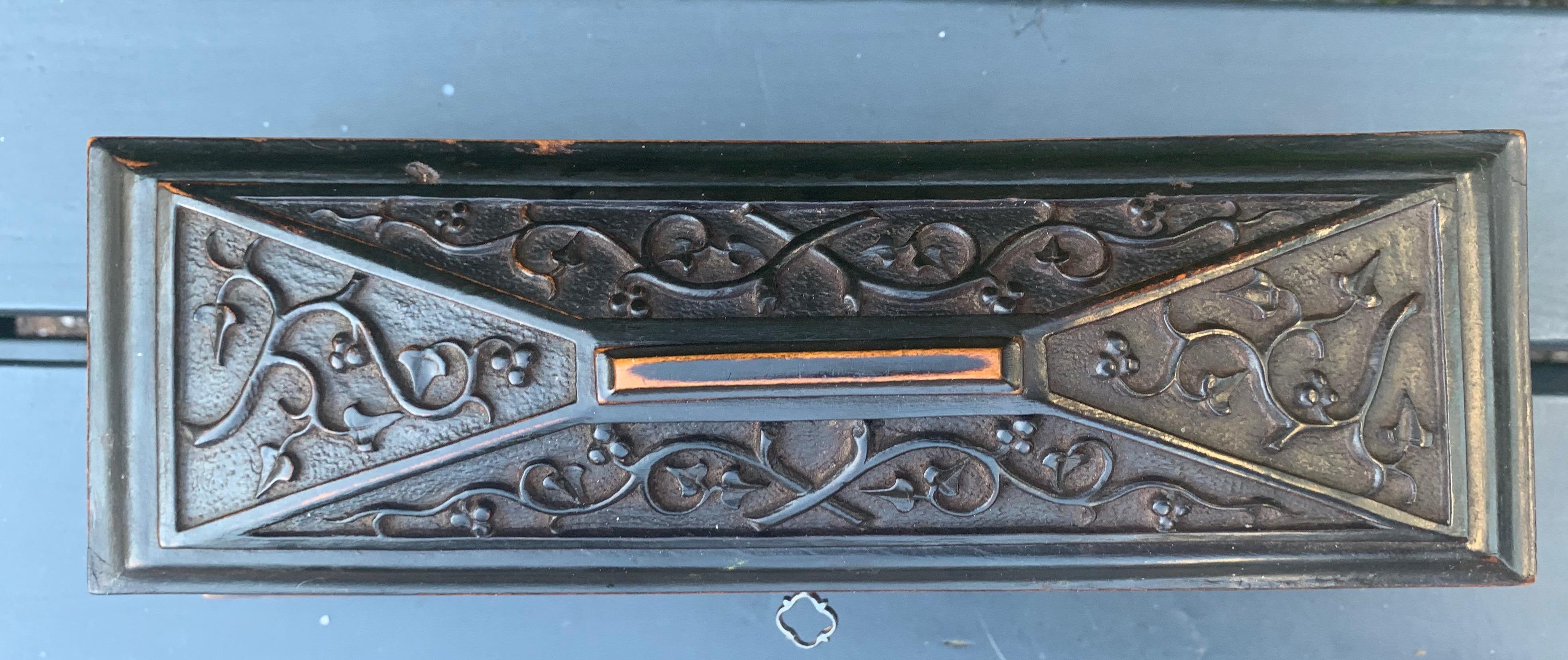 Antique and Beautifully Hand Carved Mid-1800s Gothic Revival Tomb Shape ...