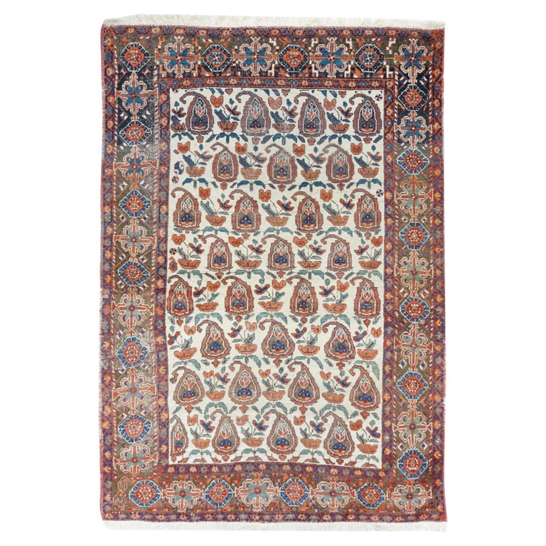 Antique Beige Afshar Rug For Sale at 1stDibs