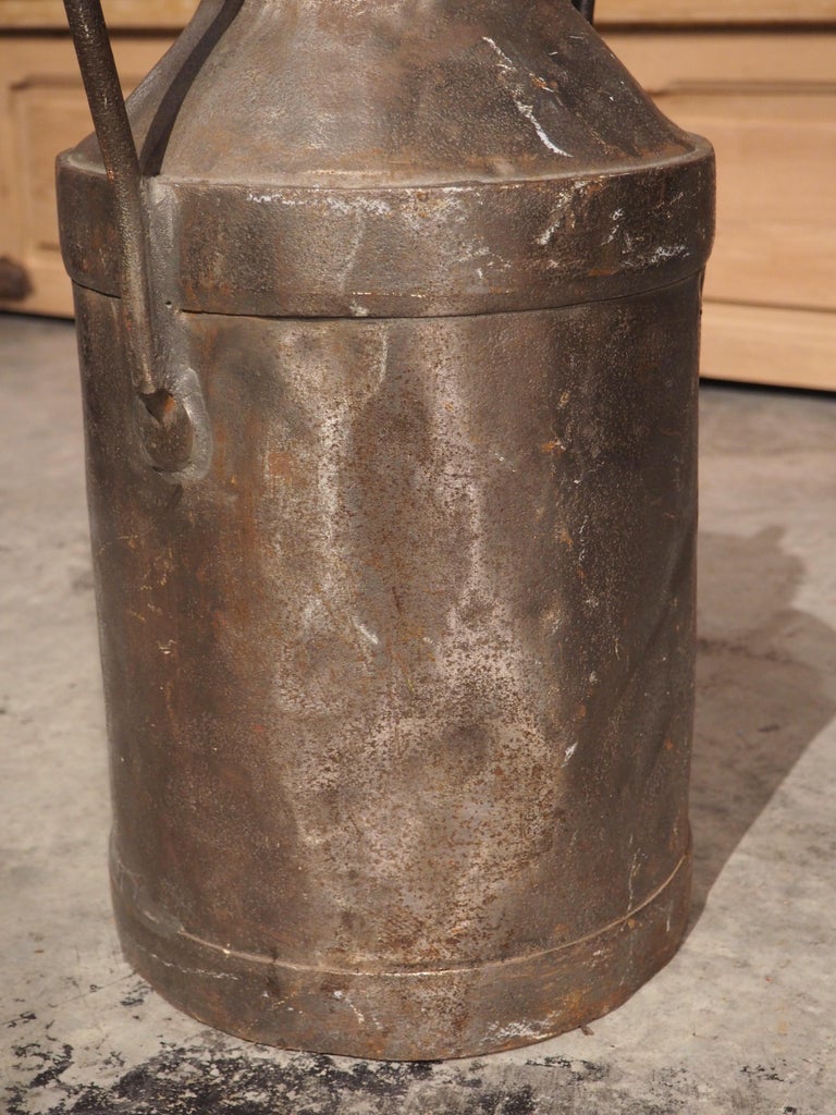 Antique Belgian Cast Iron Milk Container, circa 1920s For Sale at 1stDibs