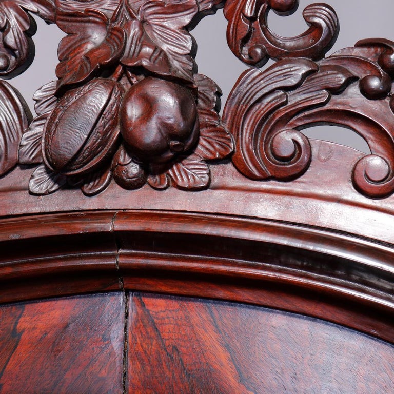 Antique Belter School Carved Rosewood Full or Double Bed Frame, 19th ...