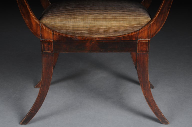 Antique Biedermeier Empire Gondola / Stool, circa 1820, Horsehair For ...