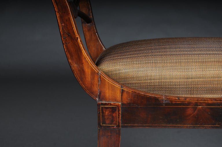Antique Biedermeier Empire Gondola / Stool, circa 1820, Horsehair For ...
