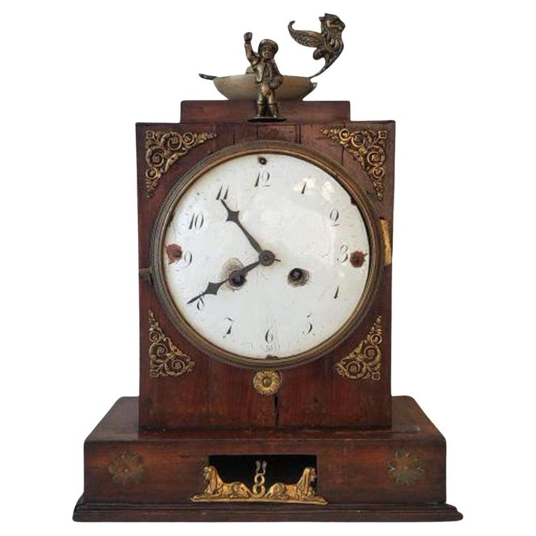 Antique Biedermeier Mantel Clock at 1stDibs